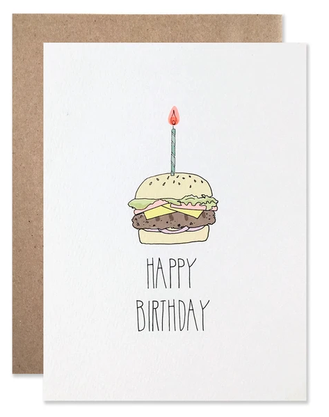 Happy Birthday Burger - Birthday Card – My Favorite - Taking a break ...